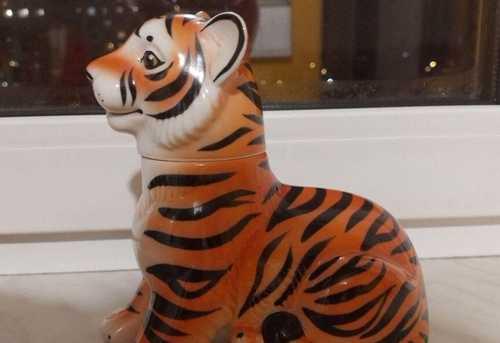 Керамический тигр,бутылка