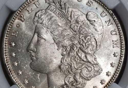 Монета доллар США Морган 1889 ms62