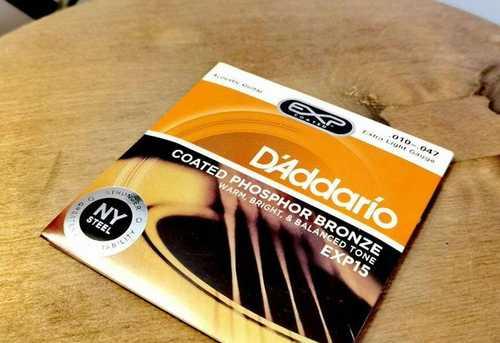 Струны для акустической гитары D'аddariо ехр15