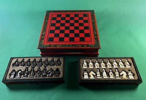 Антикварные подарочные шахматы терракотовые воины