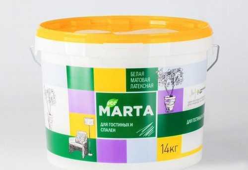 Краска для гостиных и спален marta ECO белая 14 кг