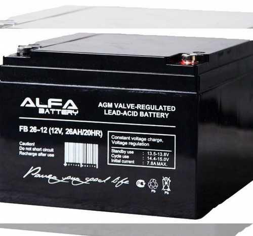 Аккумулятор alfa Battery FB26-12 (12V / 26Ah)