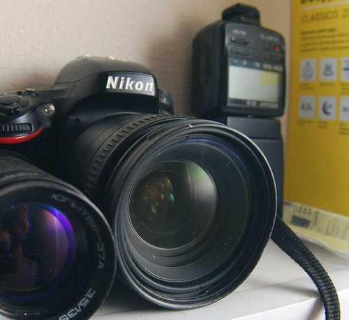 Nikon d600 пробег 131т оптика 24(35) -85 2.8-4 + д