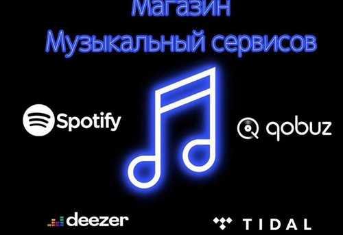 Подписка Spotify, Dezeer, Qobuz, Tidal пожизненно