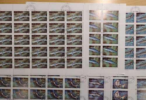Почтовые марки Вьетнам 1991г. Морская фауна. Рыбы