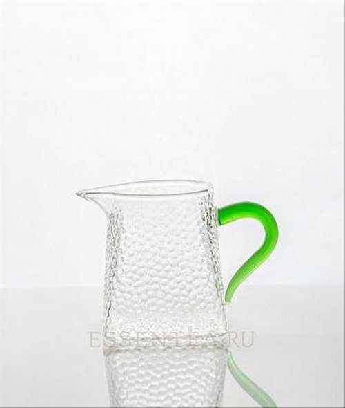 Чашка стеклянная "Чахай" с зеленой ручкой 300 мл