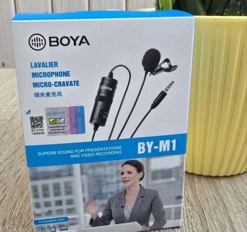 Микрофон петличный проводной boya BY-M1