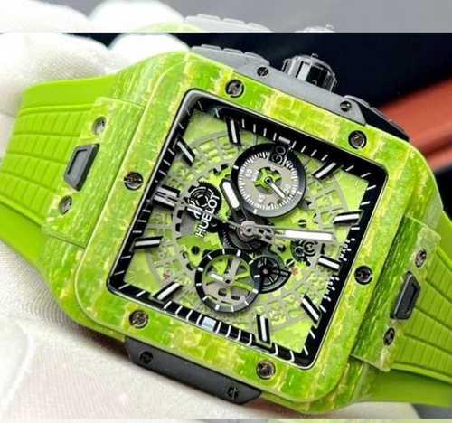 Премиум часы Hublot карбон green