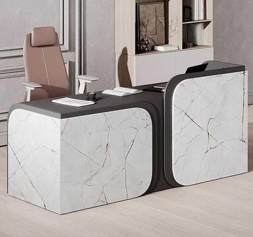 Письменный стол, "Элегант", Черный/оникс, 180х93х75