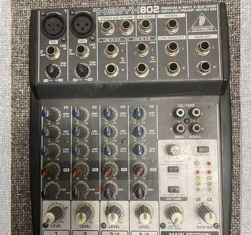 Микшерный пульт behringer xenyx 802