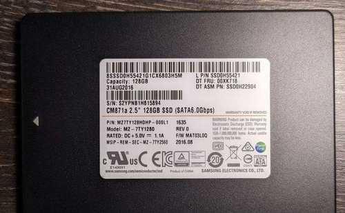 SSD диск Samsung 128 Gb sata3