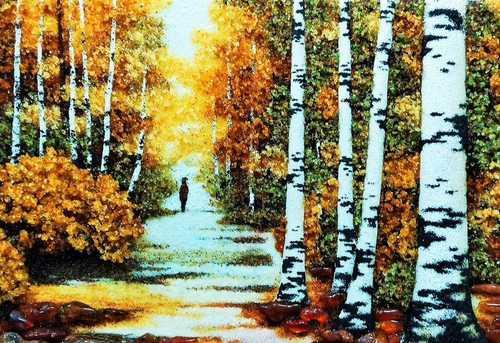 Картина из янтаря "Березовый лес" Array