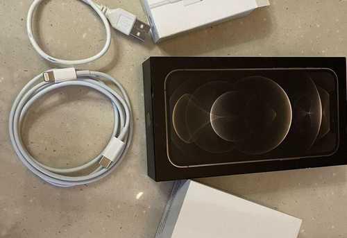 Коробки от earpods,айфон 12 про, провод