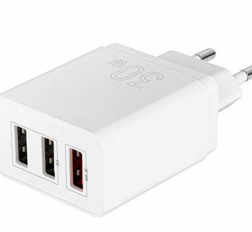 Сетевое зарядное устройство TFN 3х USB-A, QC, 30 В