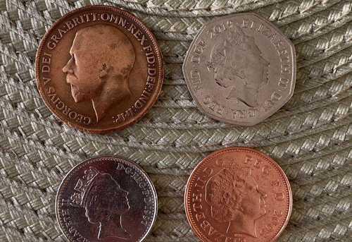 Набор из 4 монет Великобритании