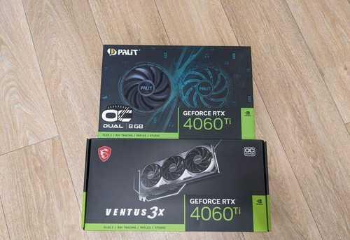 Видеокарта palit и msi rtx 4060ti(new)