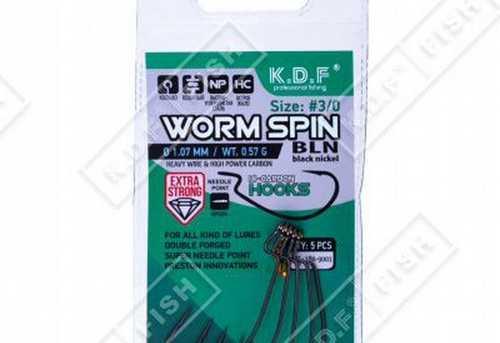 Крючок офсетный KDF Worm Spin 180-9001 №3/0