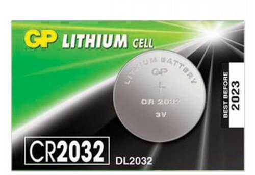 Батарейка GP Lithium, CR2032, литиевая, 1 шт