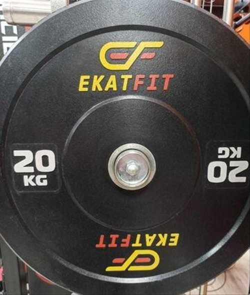 Диск бамперный EkatFit 20 кг (черный)