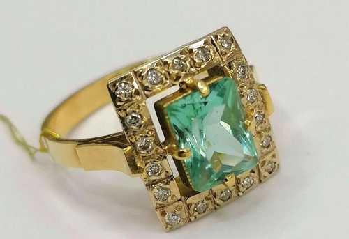 Золотое кольцо с бриллиантами 750 Юб