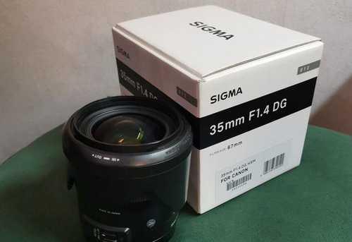 Объектив Sigma AF 35mm f/1.4 DG HSM Art для Canon