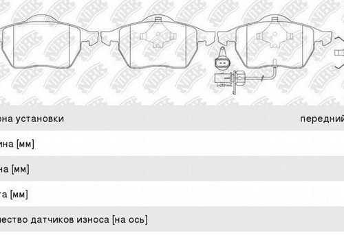 Колодки тормозные audi 100 (91-94)