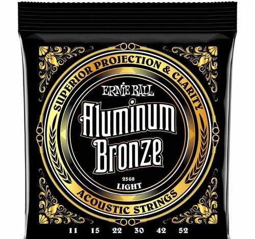 Струны для акустической гитары Ernie Ball 2568 Aluminum Bronze Light 11-15-22w-30-42-52