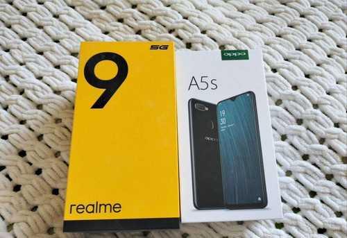 Коробки от телефонов Oppo A5s и Realme RMX3474