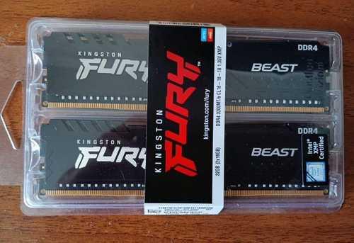 Оперативная память Kingston Fury Beast 32гб DDR4