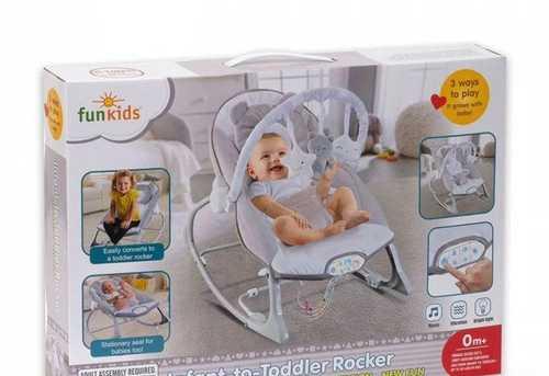 Шезлонг-качалка с игрушками для новорожденных