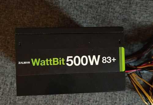 Блок питания Zalman Wattbit 500W 83+