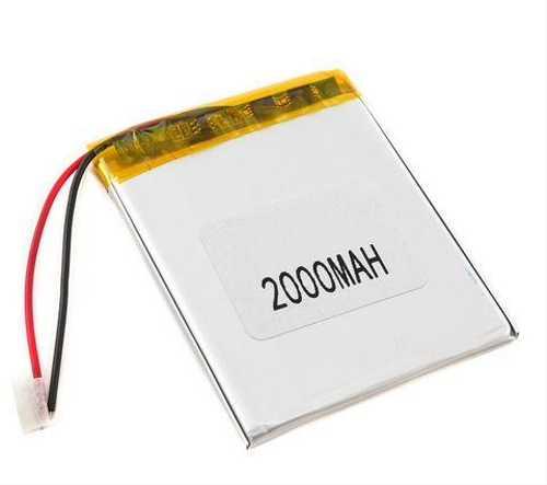 Аккумулятор 3.7v 2000mAh 65x50x3мм (2 pin)