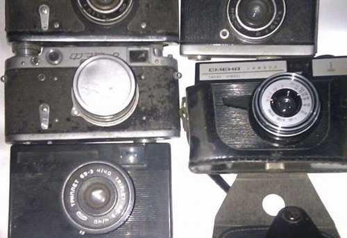 Старые фотоаппараты ссср+объективы/обмен