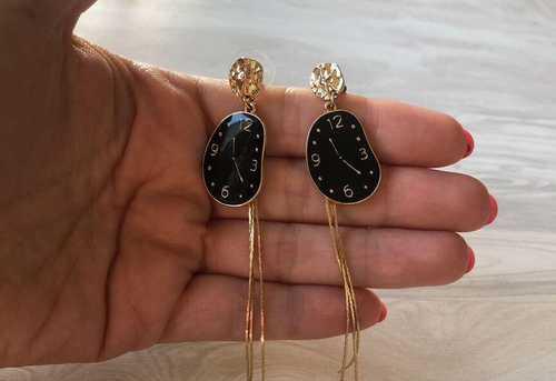 Серьги часы Дали