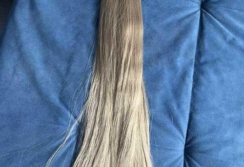 Волосы для наращивания русые натуральные 70 см