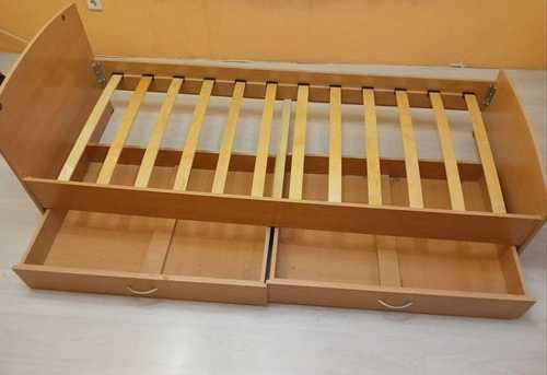 Кровать односпальная с ящиками бу