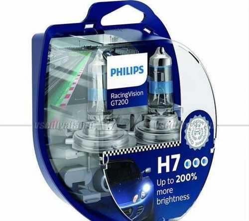 Лампа галогенная philips H7 Racing Vision GT200 +2