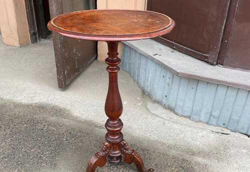 Антикварный круглый столик, красное дерево
