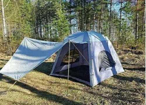 Палатка с тентом туристическая 4 местная