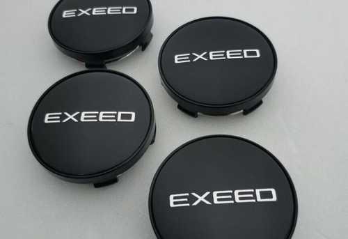 4шт Exeed колпаки для литых дисков 60мм, черные
