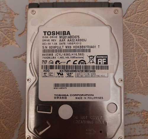 HDD Toshiba MQ01ABD075