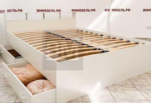 Кровать двуспальная с ящиками новая