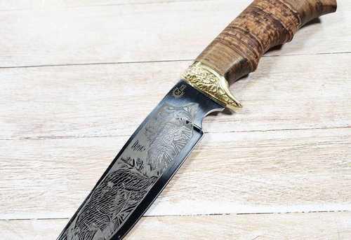 Нож Легионер ст.65х13 (береста/гравировка) (Сёмин)