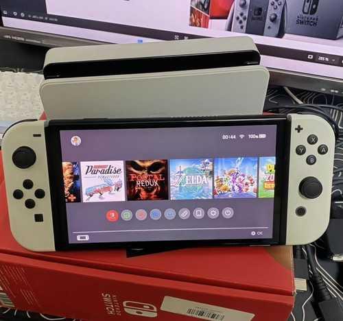 Nintendo Switch OLED, 64 ГБ, Прошитая