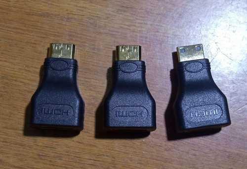 Переходник hdmi mini-hdmi (позолоченные контакты)