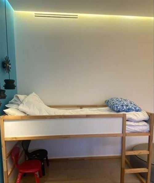 Двухъярусная кровать детская с матрасом IKEA