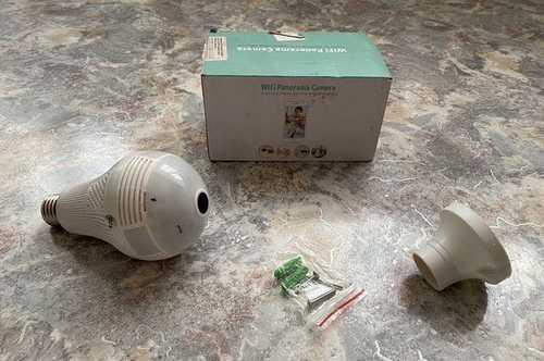 Панорамная беспроводная ip камера лампочка