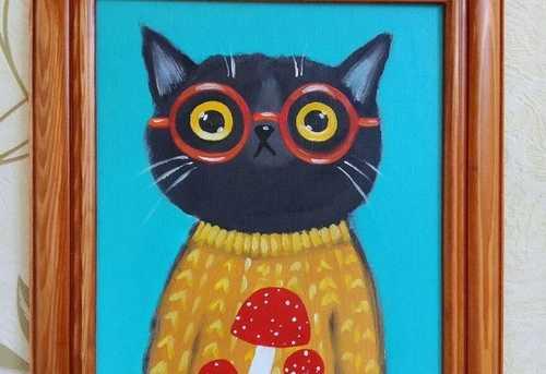 Картина на холсте Кот в свитере