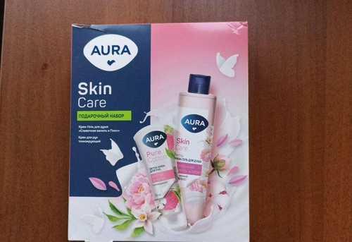 Подарочный набор Гель Крем skin care aura новый