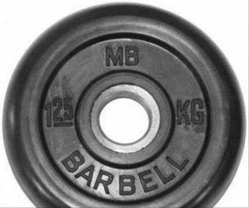 Диск обрезиненный Barbell 1,25 кг (втулка)